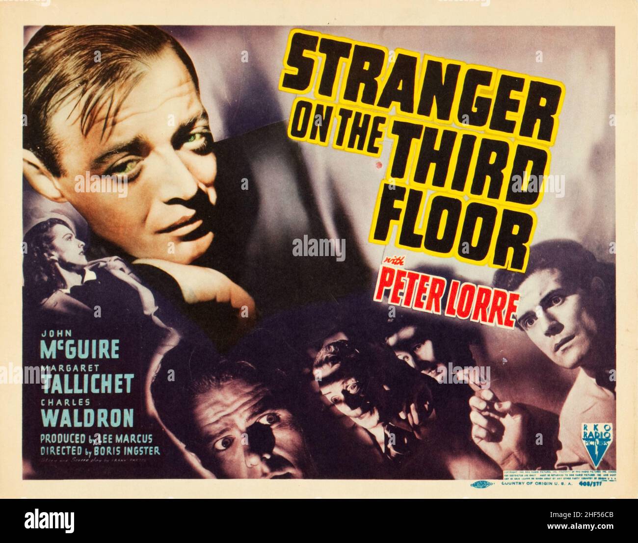 PETER LORRE in STRANGER ON THE THIRD FLOOR (1940), directed by BORIS ...