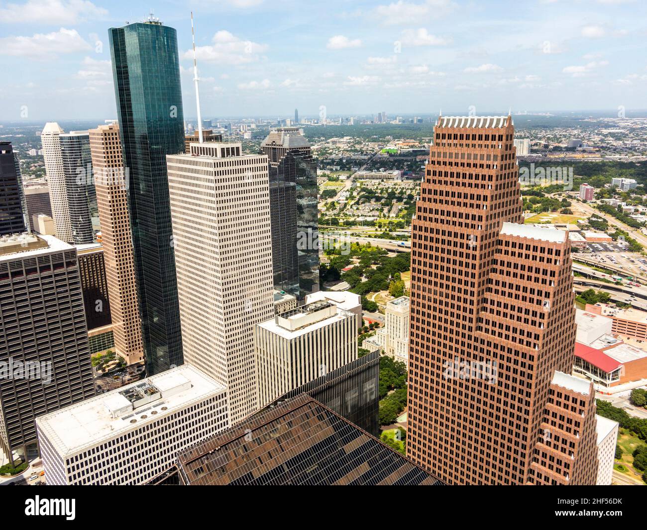 Houston skyline aerial hi-res stock photography and images - Alamy