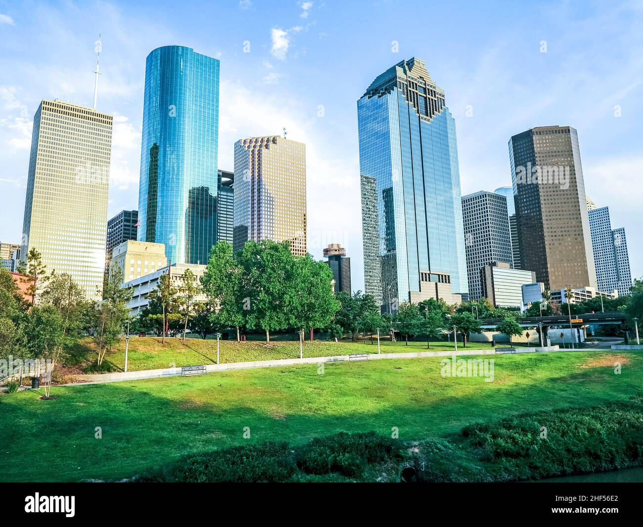 Houston aerial skyline hi-res stock photography and images - Alamy