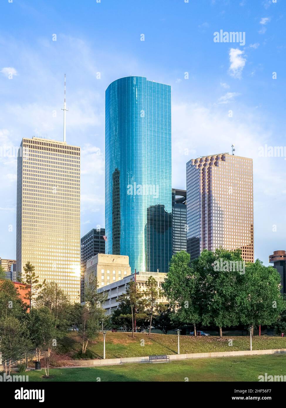 Houston skyline aerial hi-res stock photography and images - Alamy