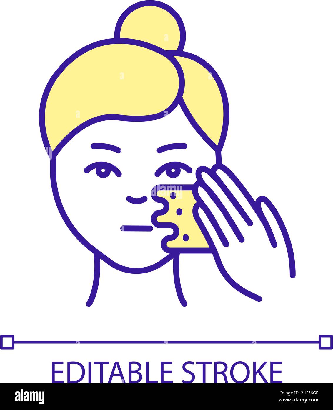 Exfoliate facial skin RGB color icon Stock Vector Image & Art - Alamy