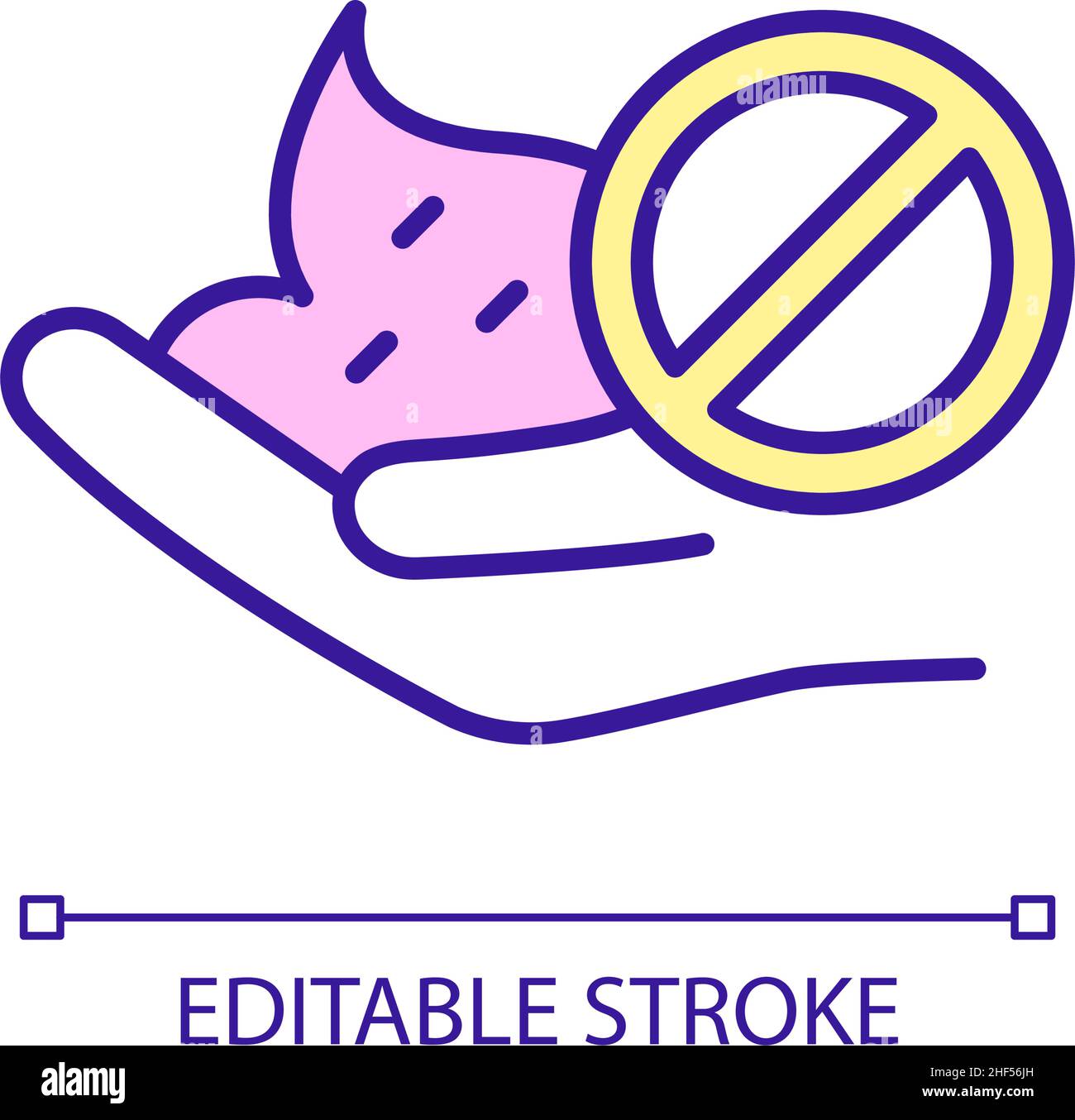 Avoid overuse of cosmetic products RGB color icon Stock Vector Image ...