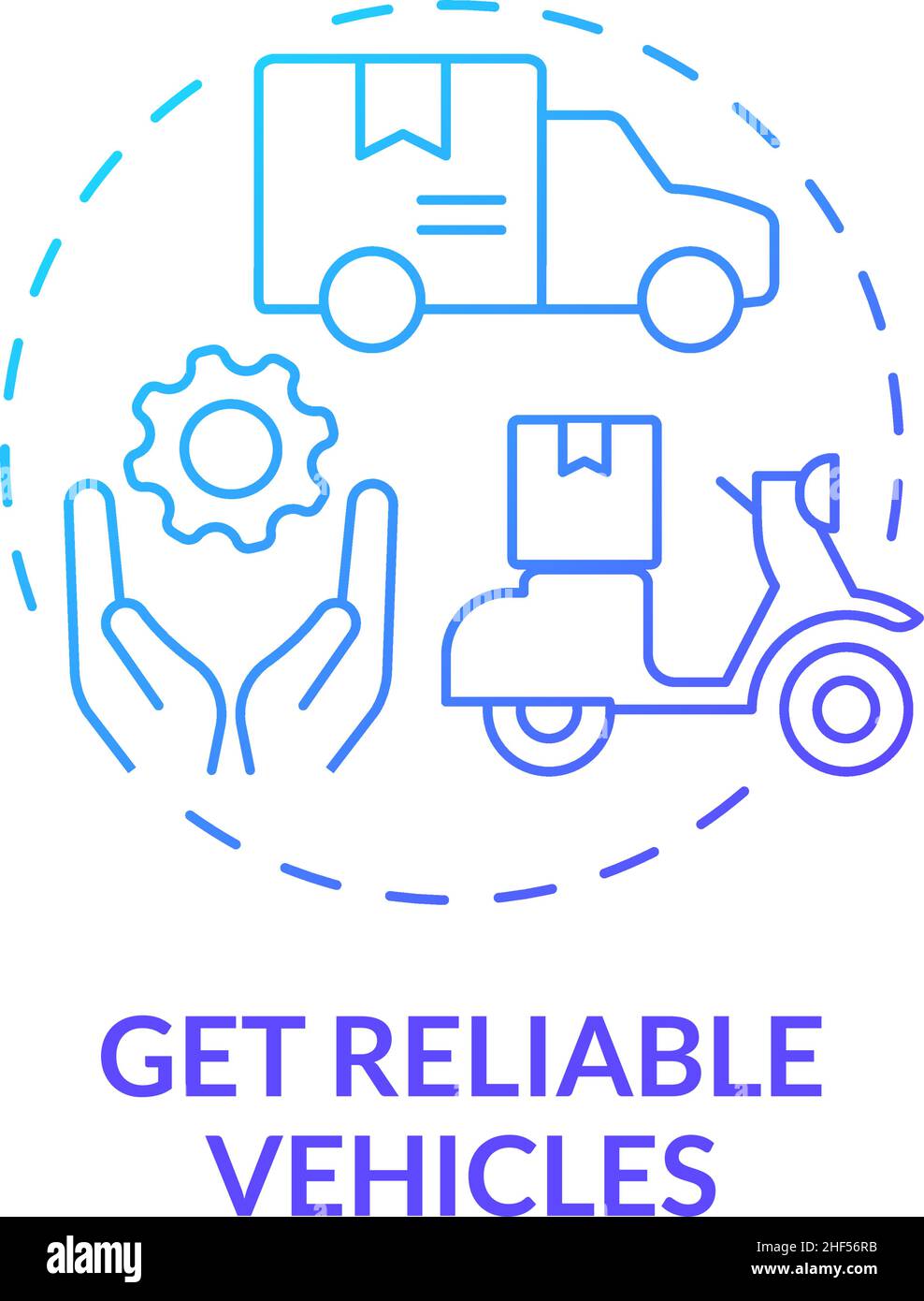 Get reliable vehicles blue gradient concept icon Stock Vector Image ...