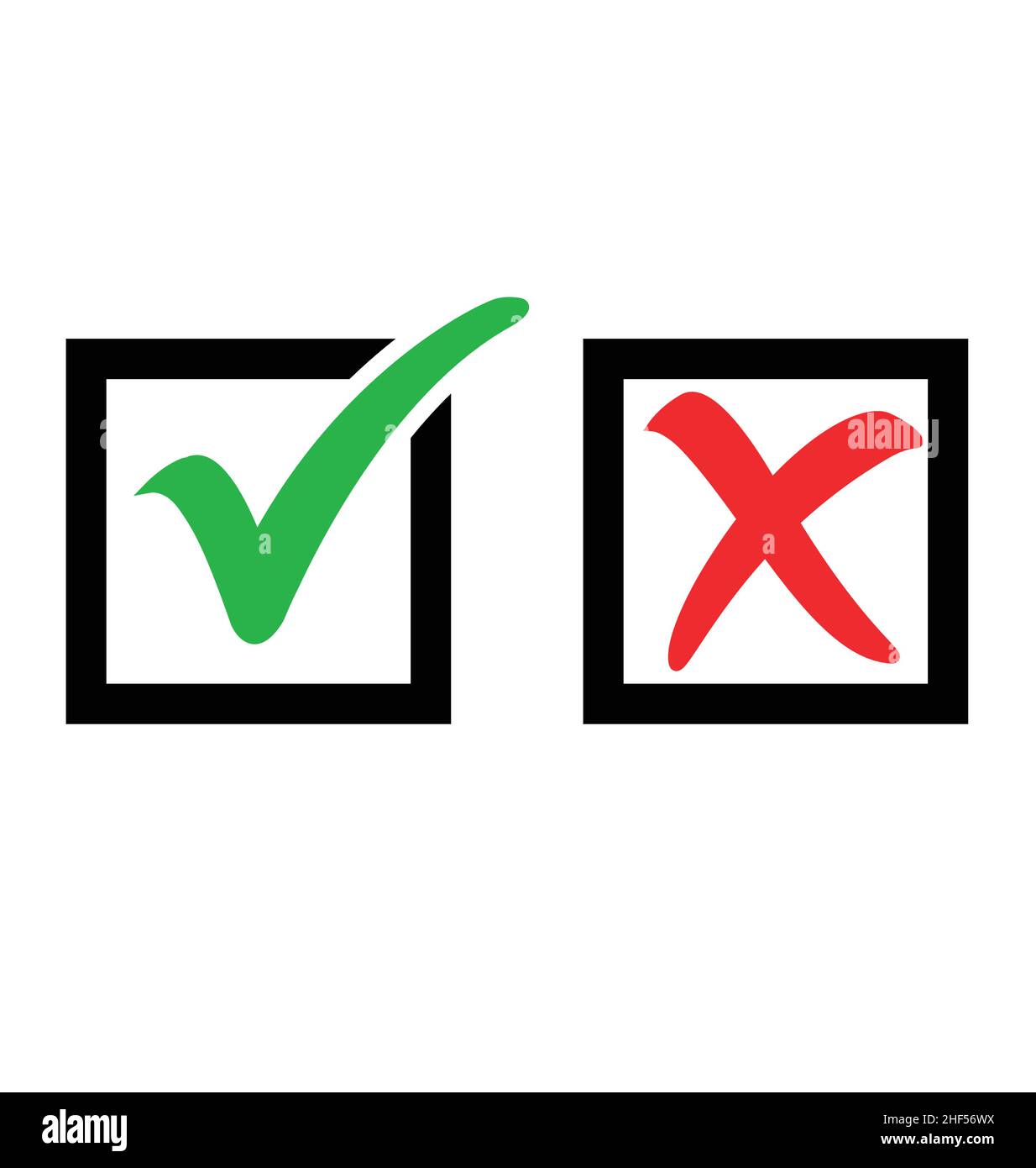 Black tick and cross hi-res stock photography and images - Alamy