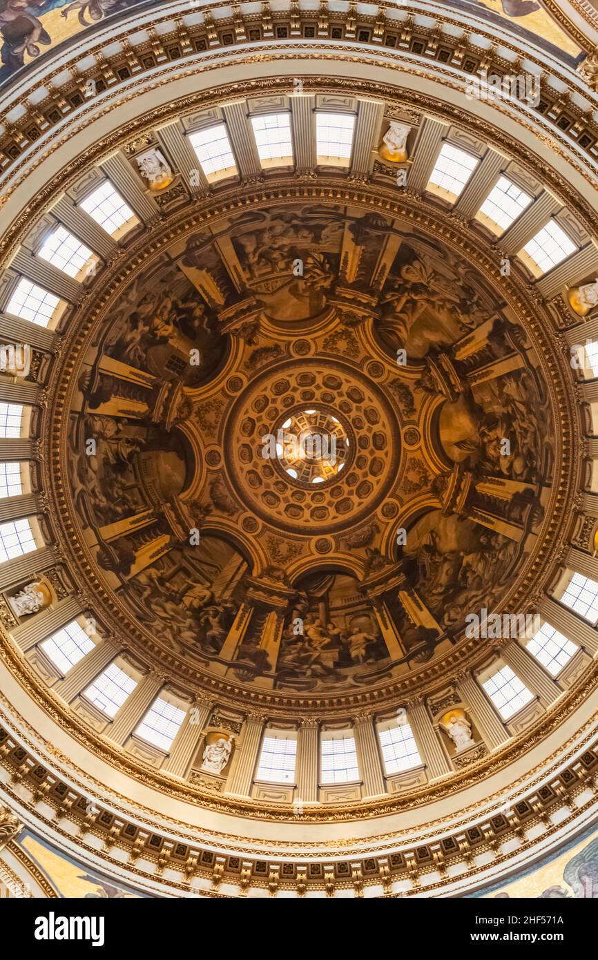 England, London, St. Paul's Cathedral, The Dome designed by Sir ...