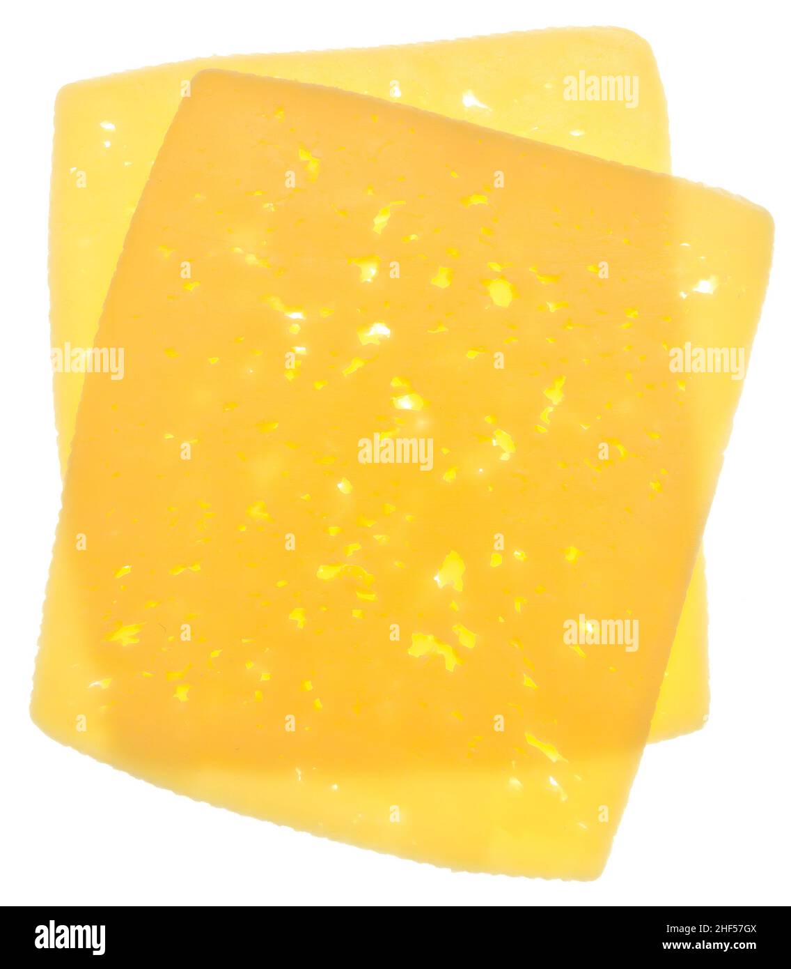 Cheese slices isolated on white background Stock Photo - Alamy