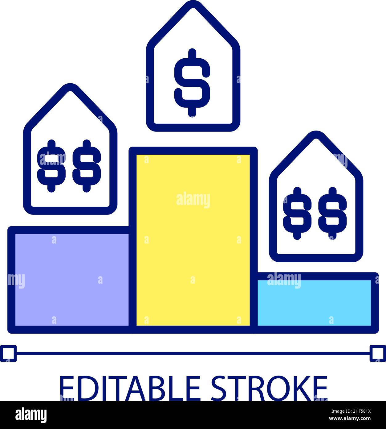 Competitive pricing RGB color icon Stock Vector Image & Art - Alamy