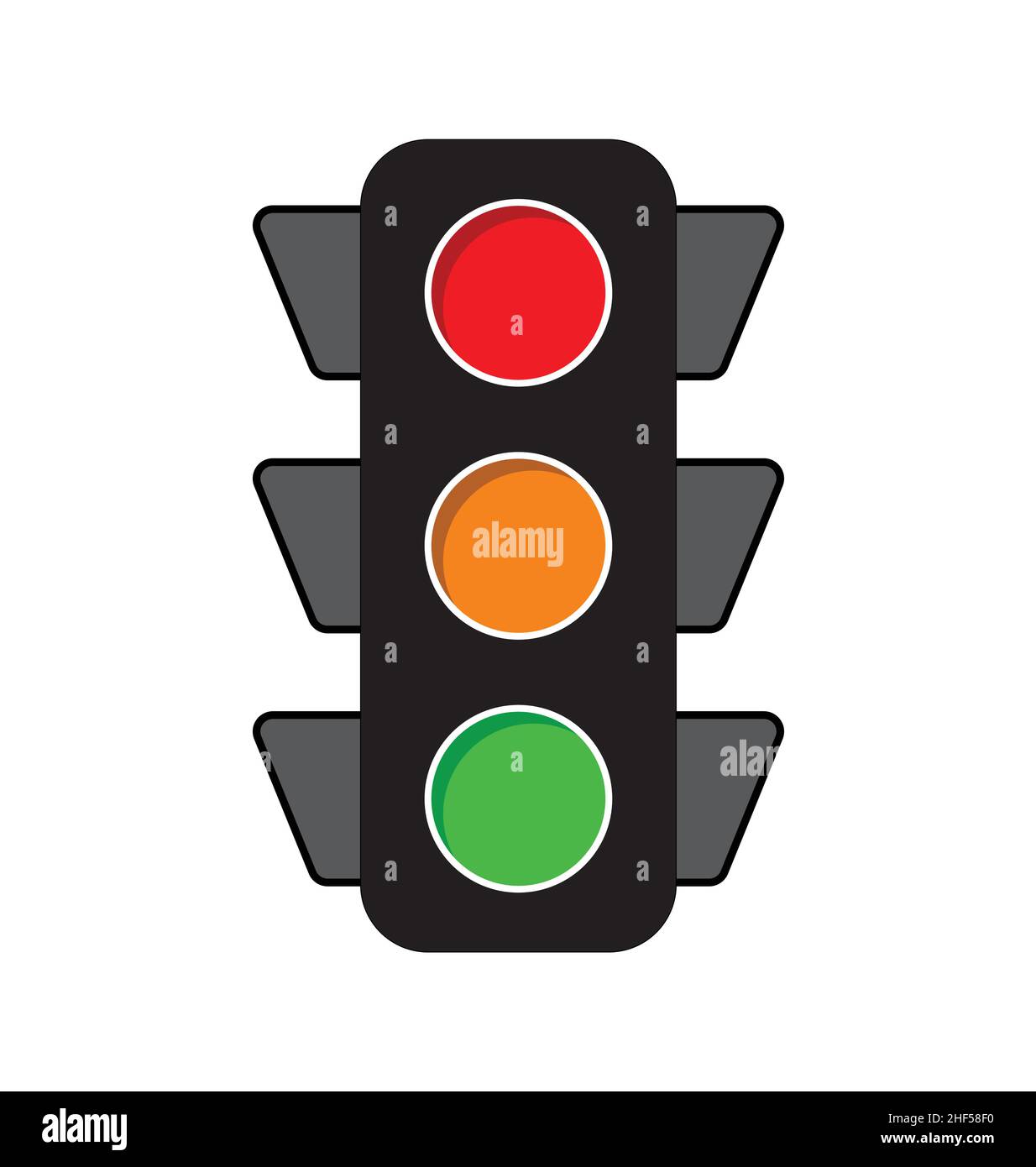 Simple traffic signal light vector isolated on white background Stock ...
