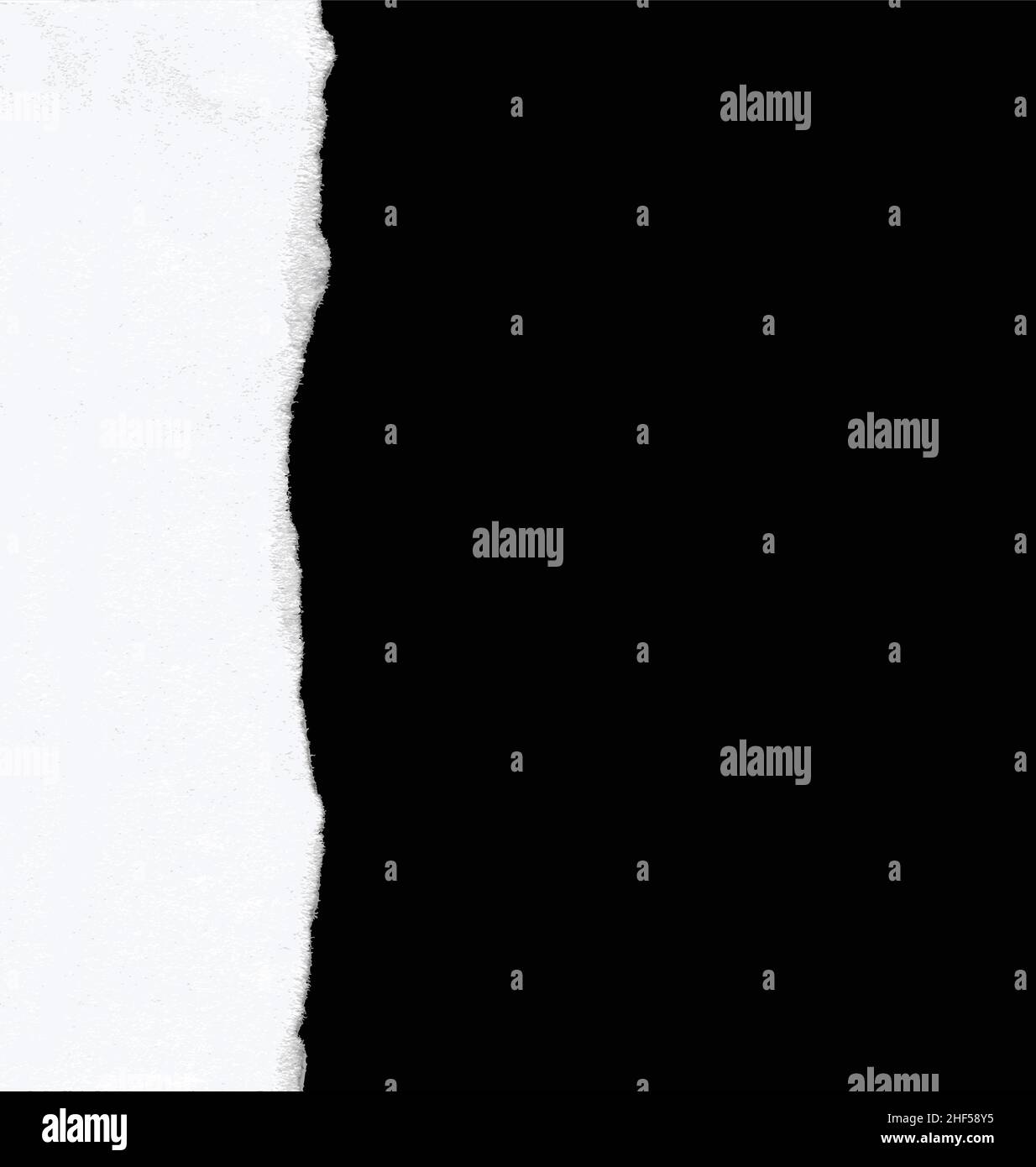 ripped torn paper strip side vector isolated on black background Stock ...