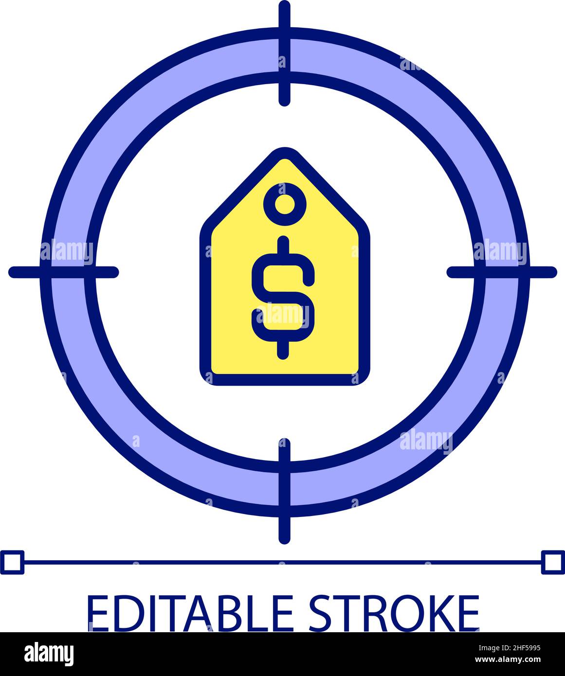 Price targeting RGB color icon Stock Vector Image & Art - Alamy