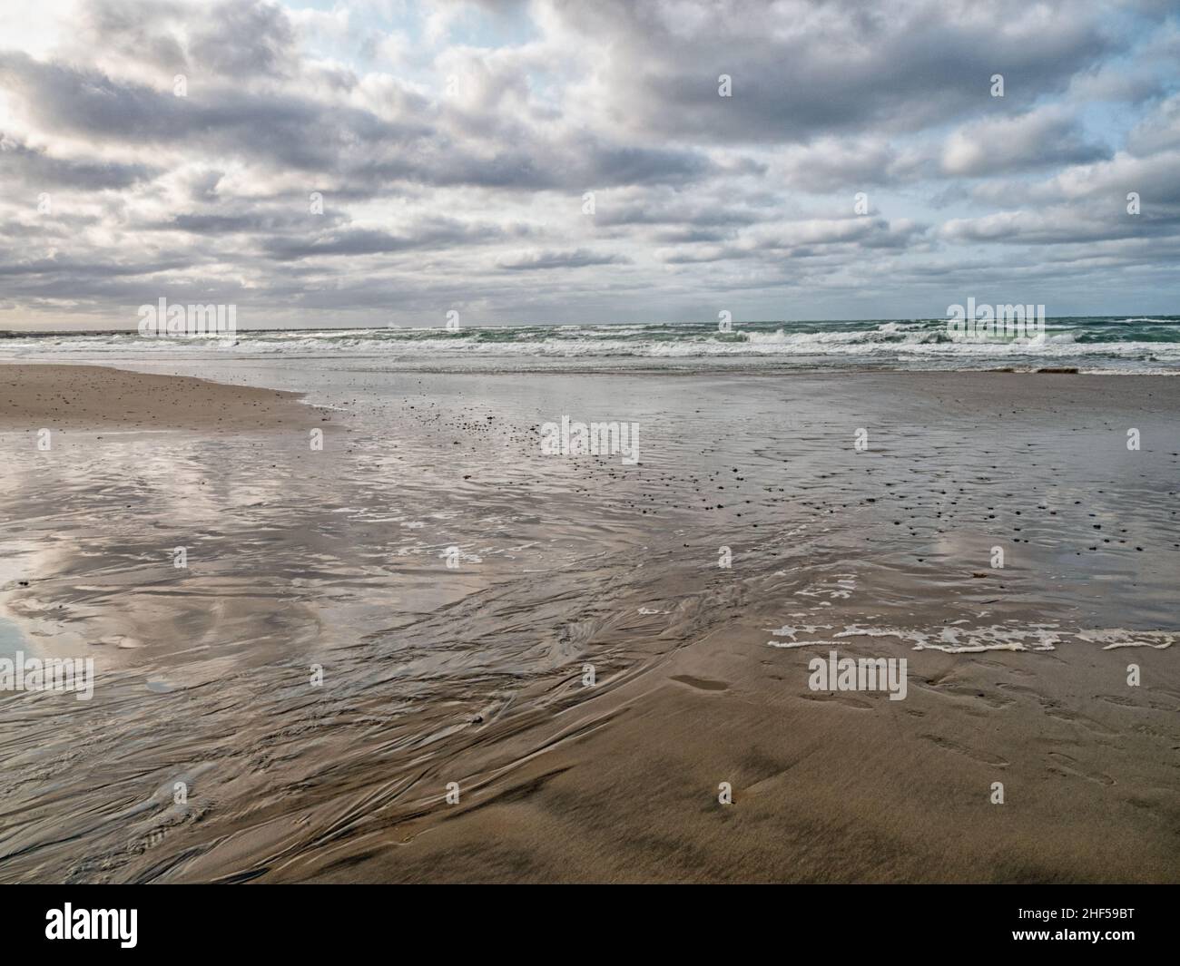 Landscape of the Danish North Sea coast in Thy National Park in Jutland ...
