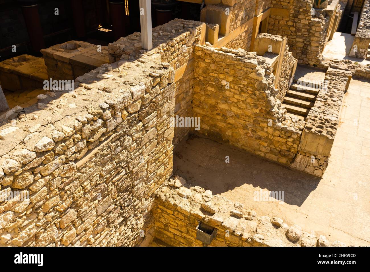Knossos Crete, top view, Greece Stock Photo - Alamy