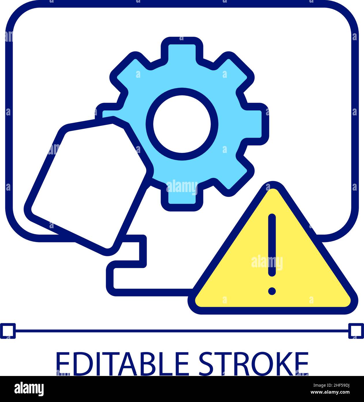 Computer malfunction RGB color icon Stock Vector Image & Art - Alamy