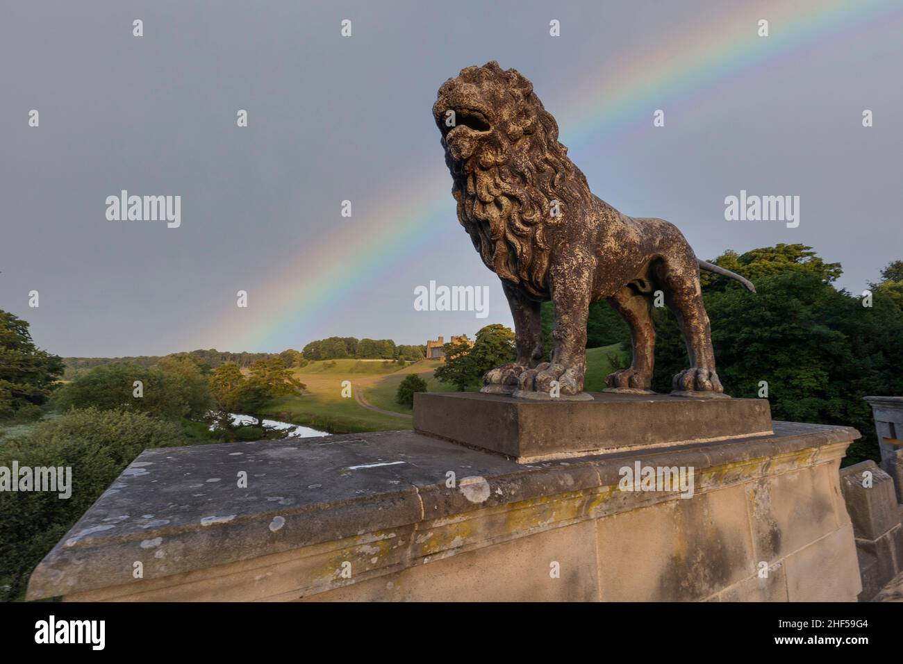 The Lion Bridge Lion. Alnwick, Northumberland,. The Lion Bridge over ...