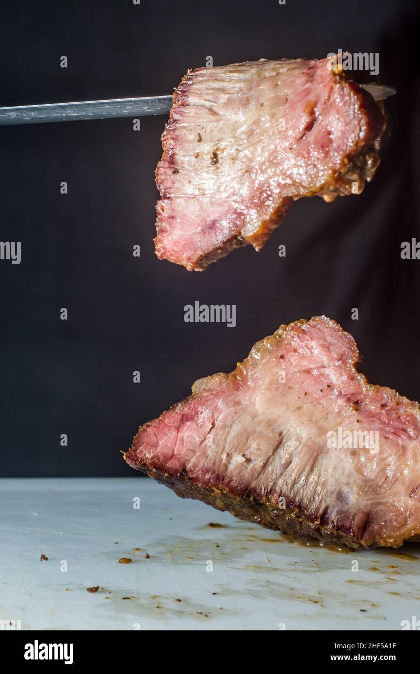 meat with the name of "cupim", hump steak, cut of beef from the upper ...