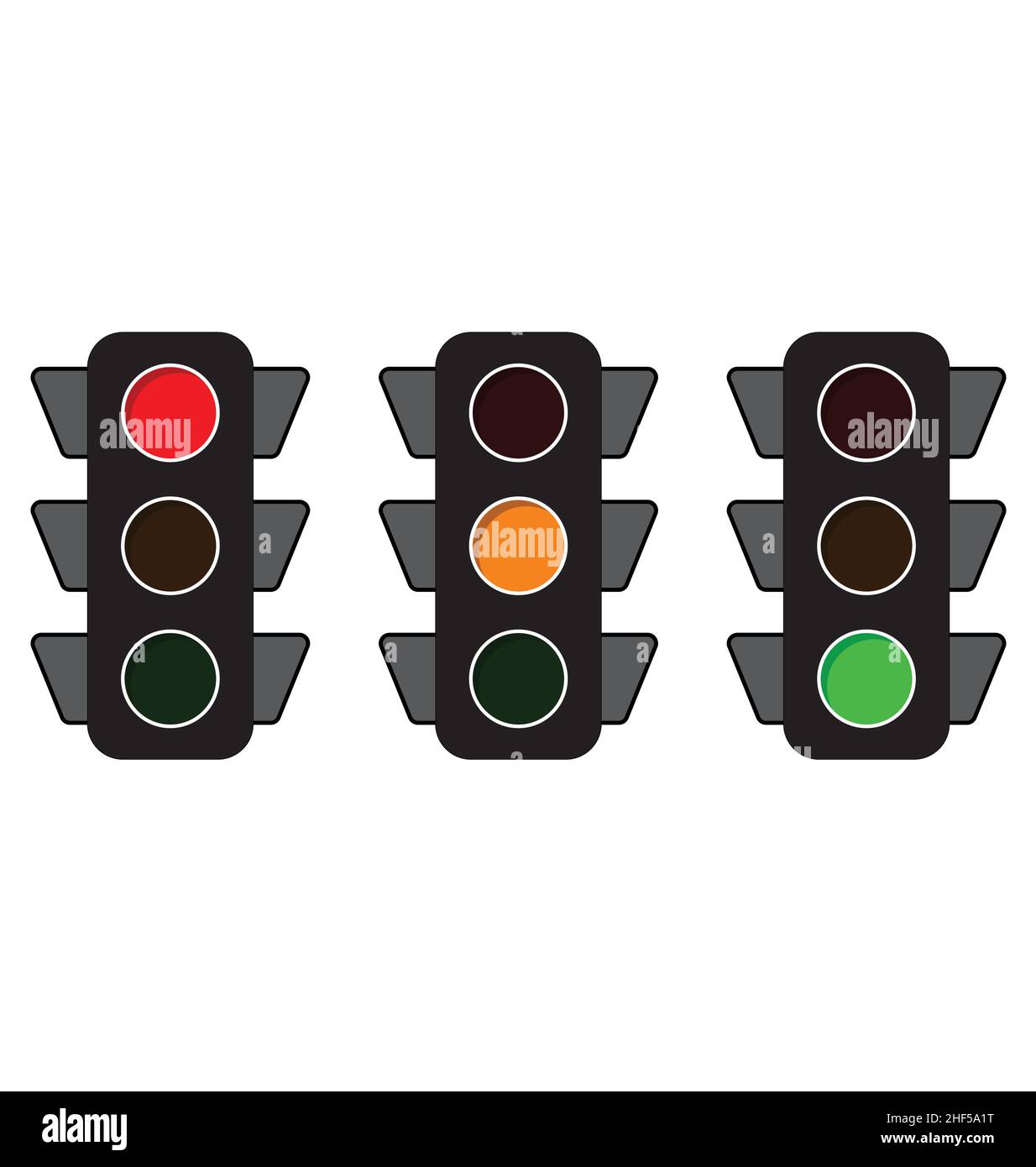 Simple traffic signal light vector isolated on white background Stock ...