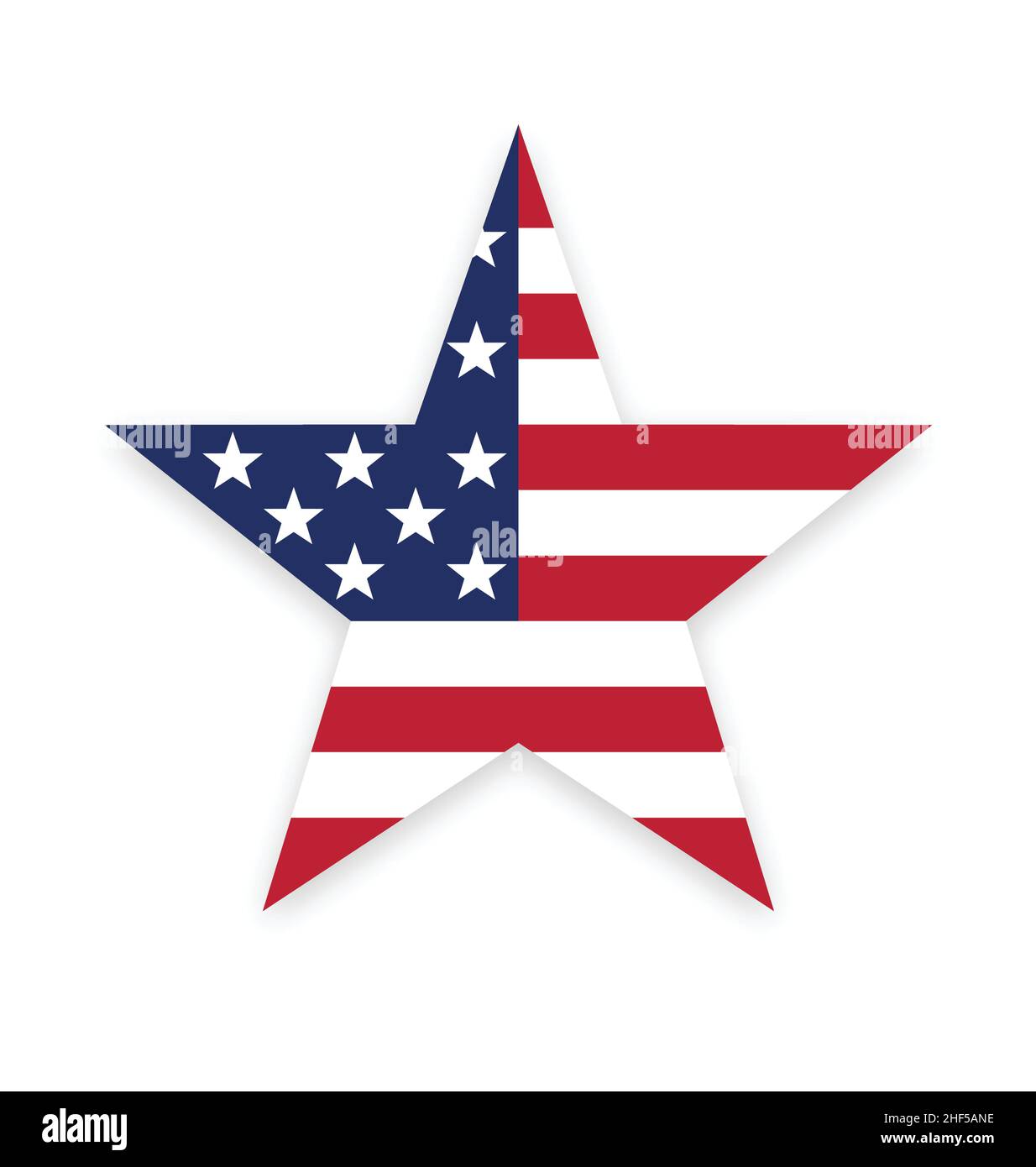 usa american flag star shape icon symbol vector isolated on white ...