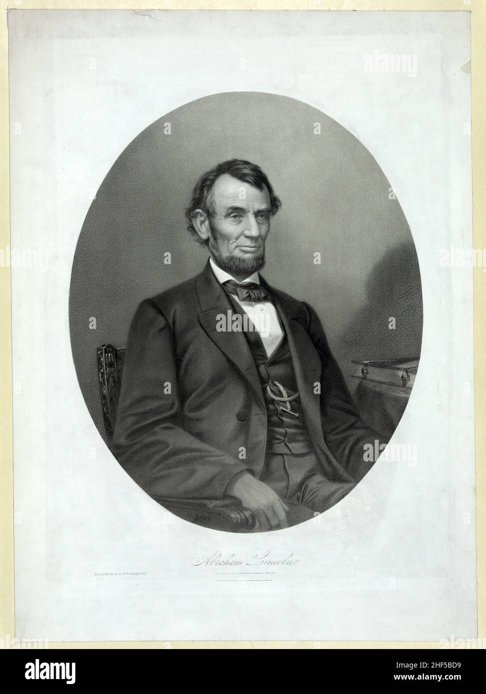 Abraham "Abe" Lincoln 1809-1865. Print showing Abraham Lincoln, half ...