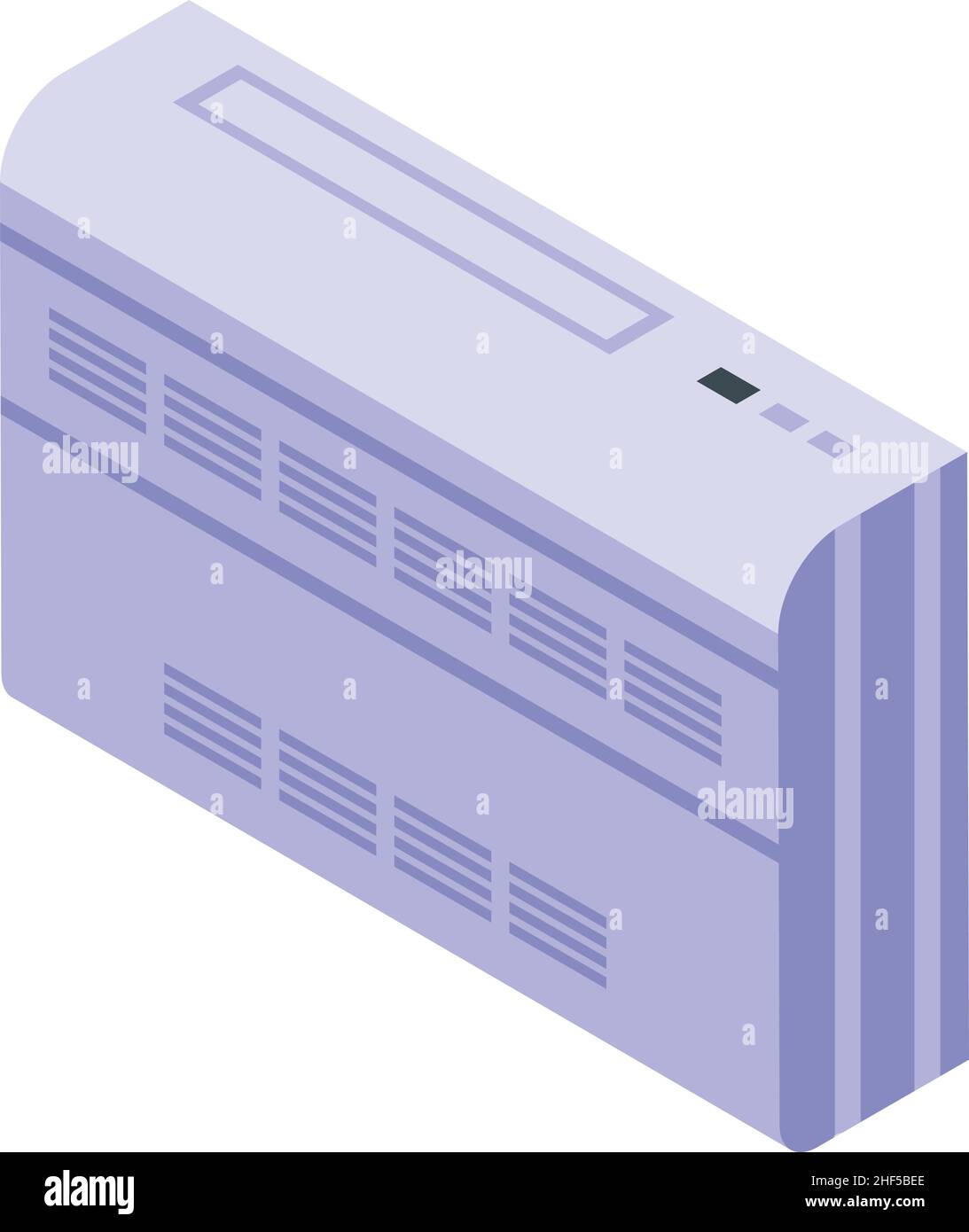 Old air conditioner icon isometric vector. Home system. Man service ...