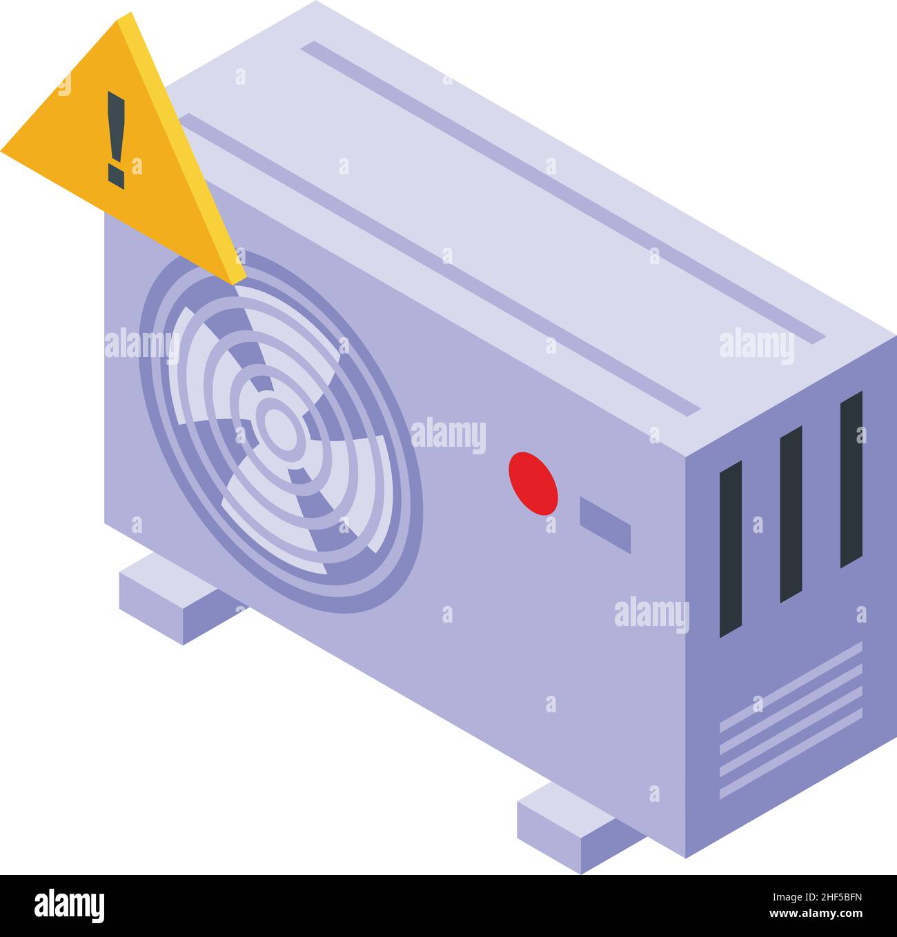Broken air conditioner icon isometric vector. Home system. Man service ...