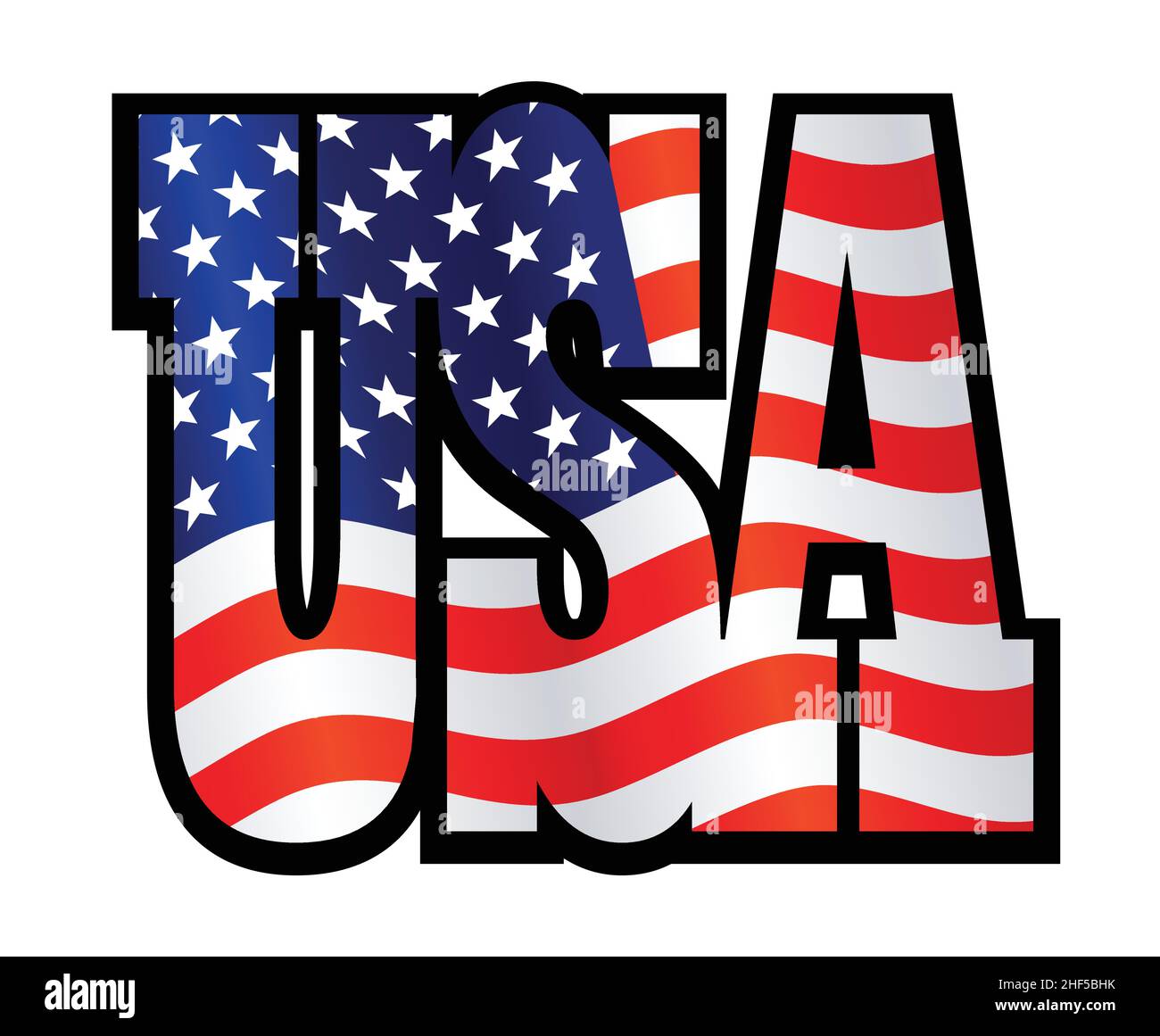USA flag in USA text united states of america tshirt graphic design ...