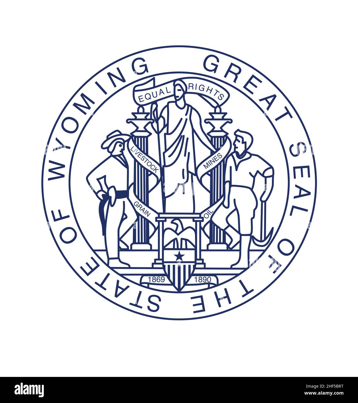 Wyoming logo hi-res stock photography and images - Alamy