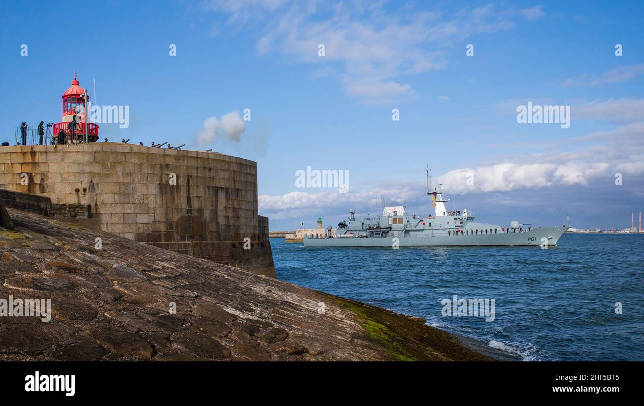 1st September 2021 LE Samuel Beckett - Irish Navy Ship Stock Photo - Alamy