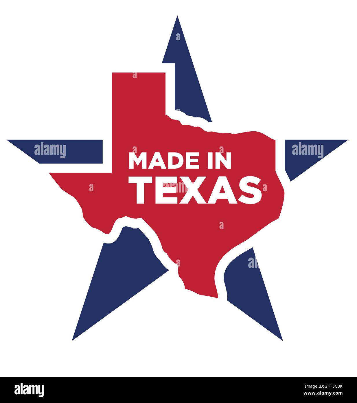 made in texas star logo red and blue icon symbol vector isolated on ...