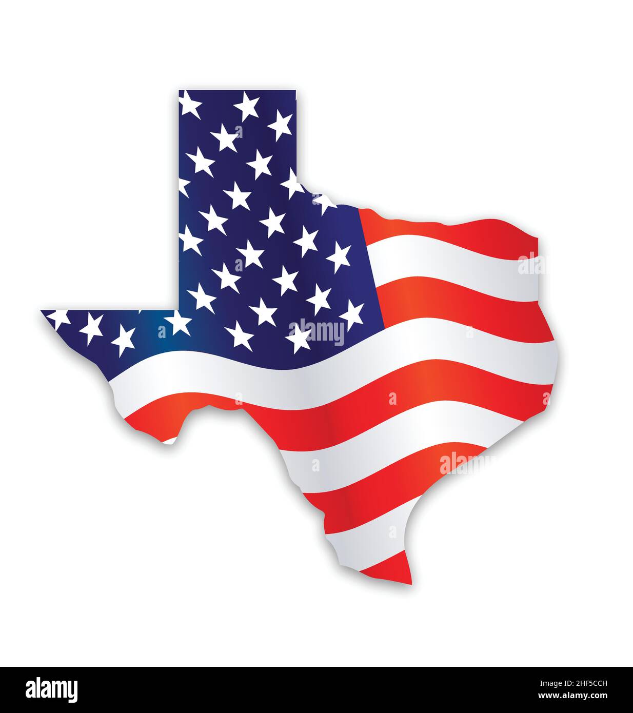 texas tx state map with flying waving usa flag icon vector isolated on ...