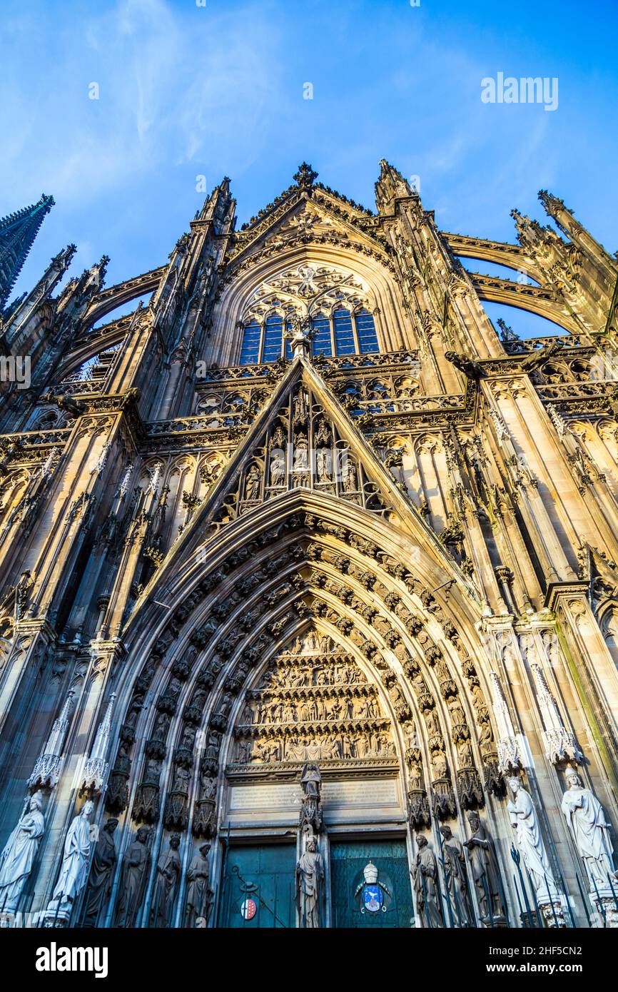ancient facade of old dome in cologne Stock Photo - Alamy