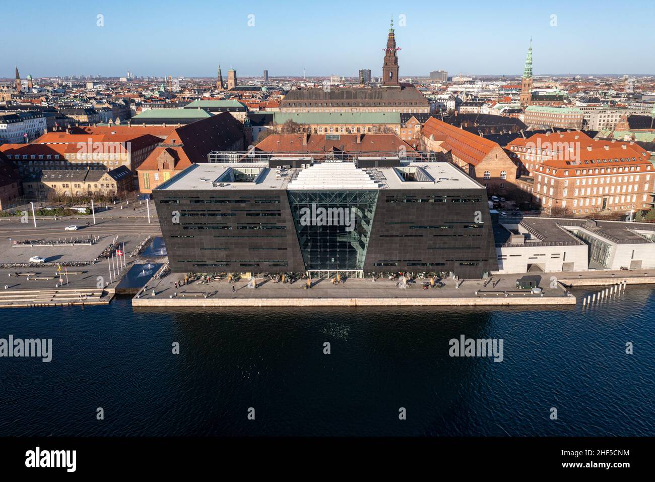 Aerial View of Royal Library in Copenhagen, Denmark Stock Photo - Alamy