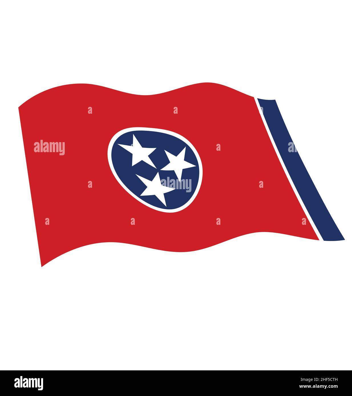 tennessee tn state flag flying waving icon vector isolated on white ...