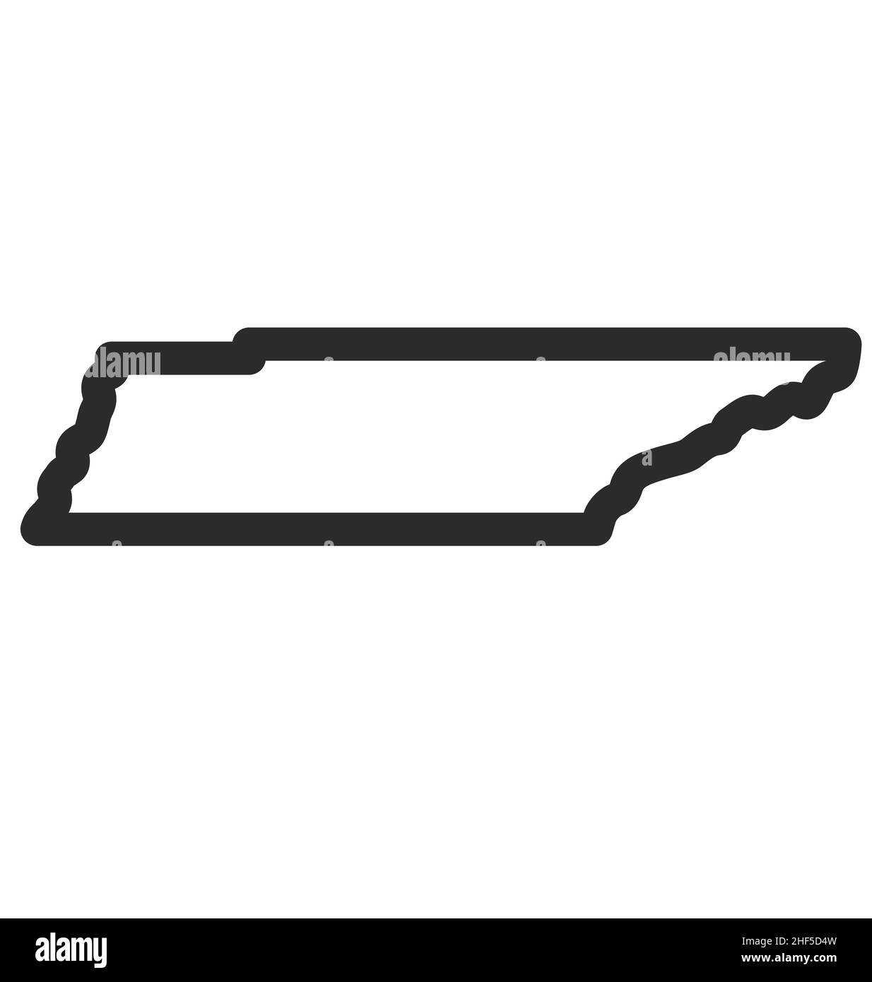 tennessee ts map shape outline simplified silhouette icon vector ...