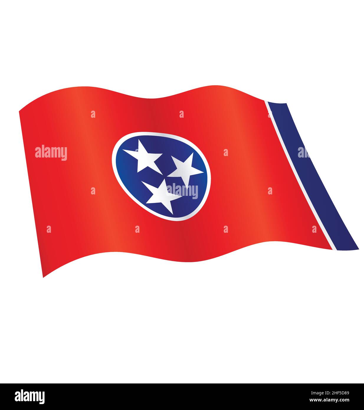 tennessee tn state flag flying waving vector isolated on white ...