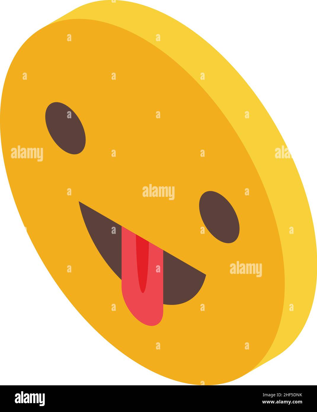 Positive emoji icon isometric vector. Face smile. Happy emoticon Stock ...