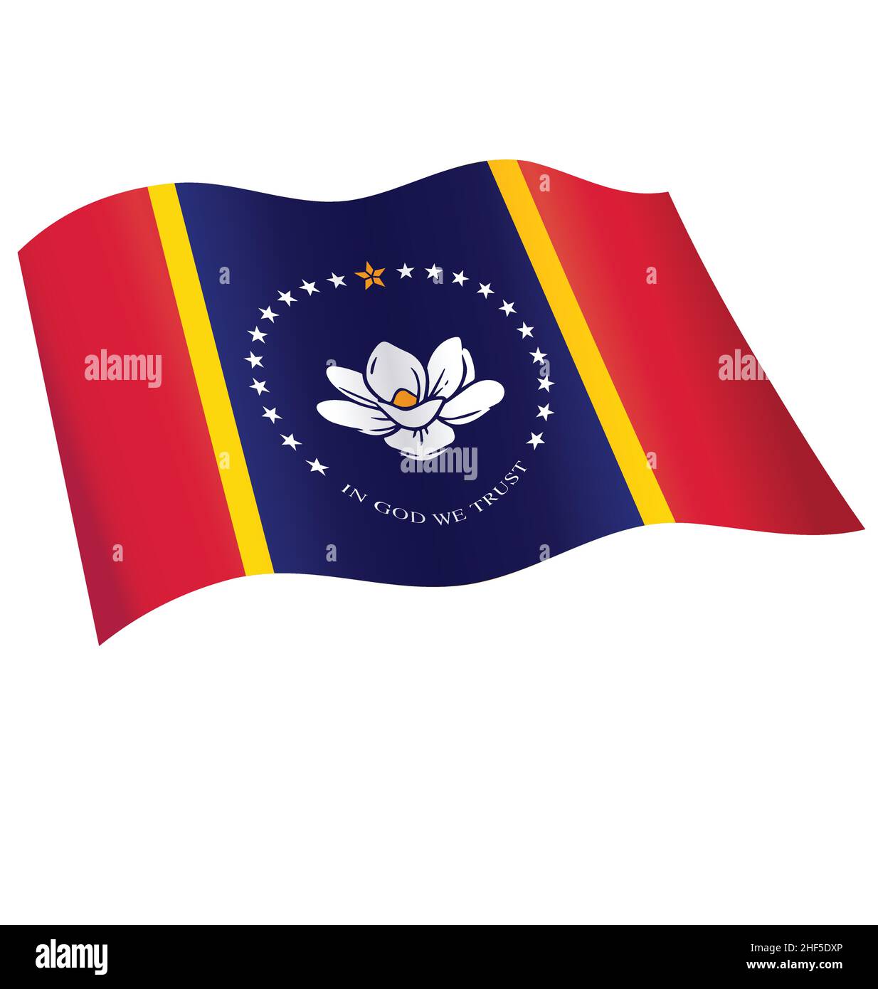 accurate correct new mississippi ms state flag flying waving silk ...