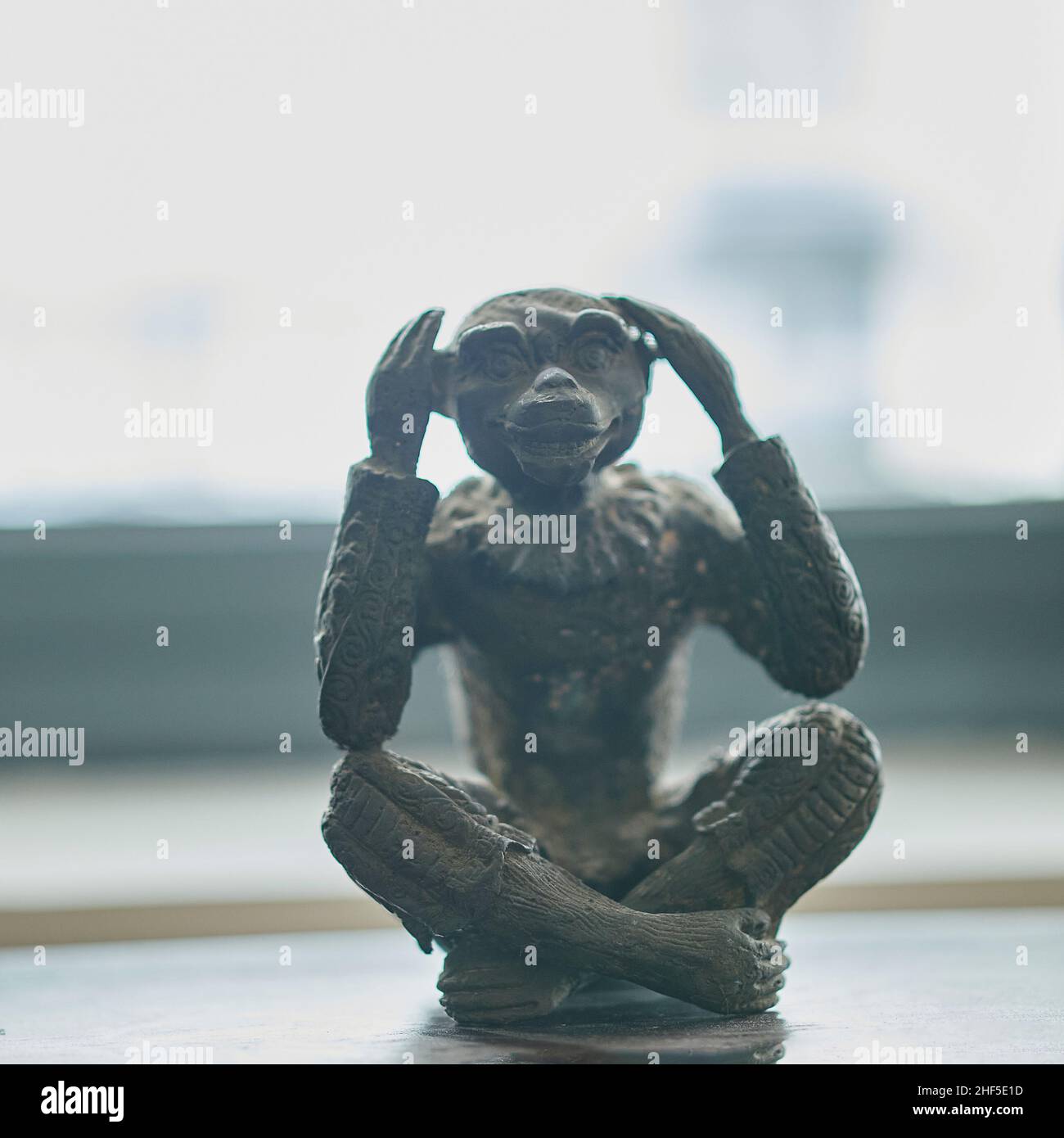Ancient bronze statue of monkey Stock Photo - Alamy