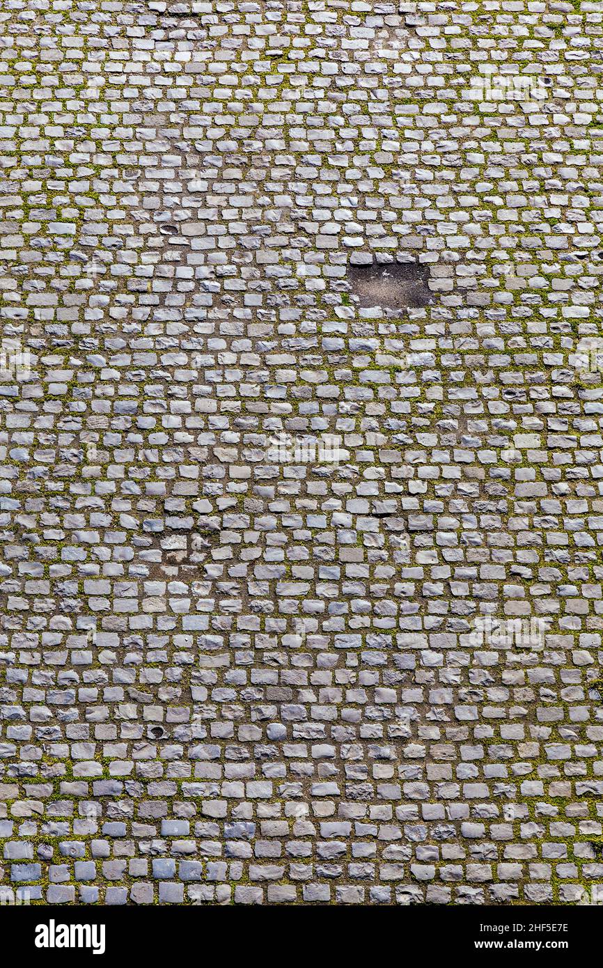 Stone pavement texture of an old road Stock Photo - Alamy