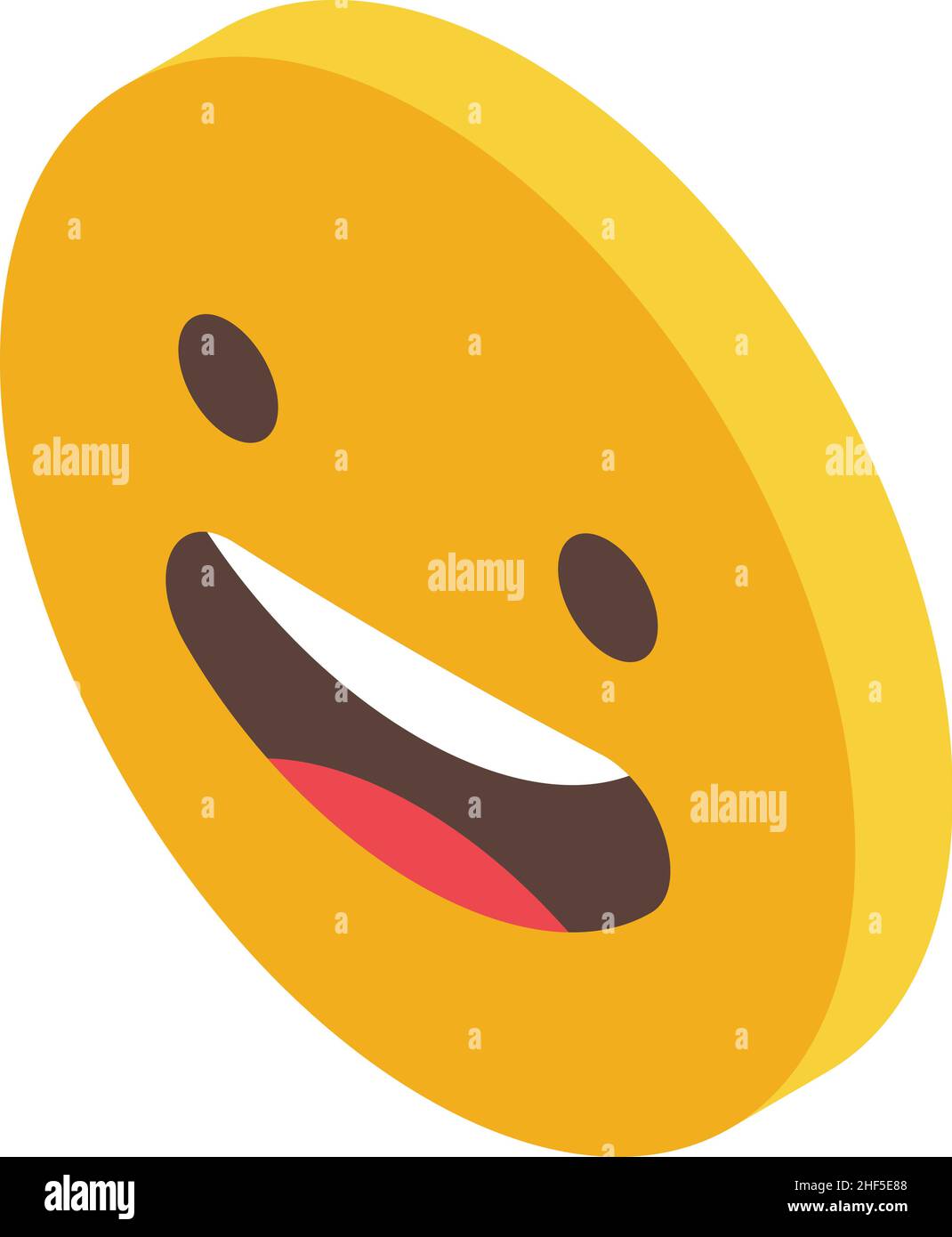 Good emoji icon isometric vector. Face smile. Happy smiley Stock Vector ...