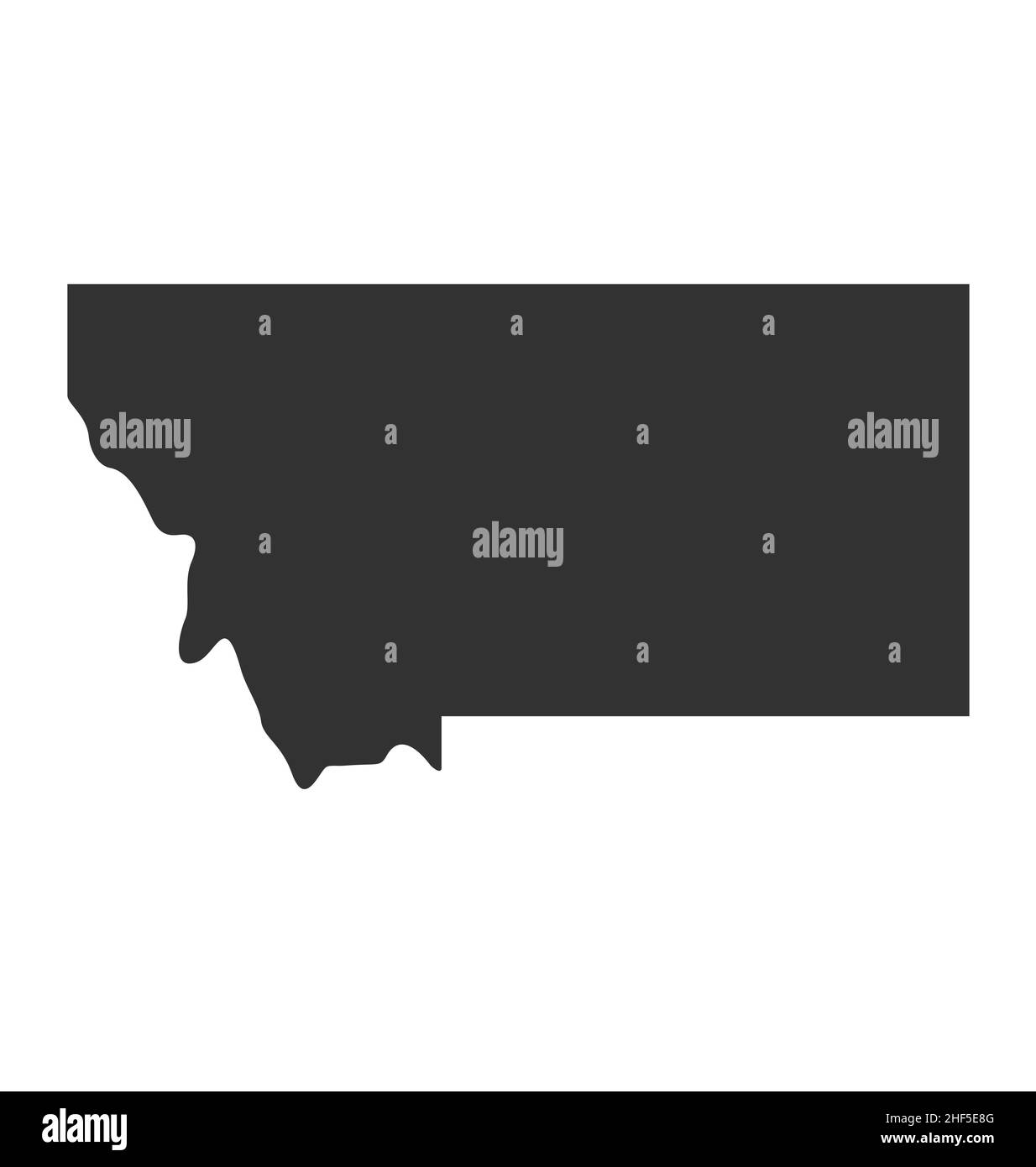 montana mt map shape silhouette outline simplified vector isoalted on ...