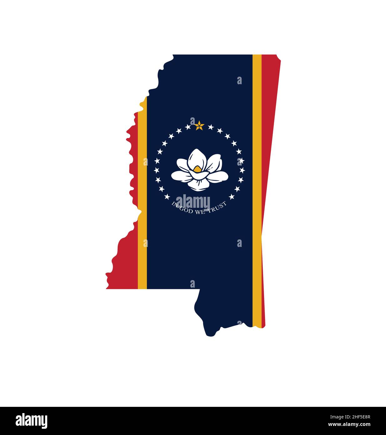 mississippi ms flag in state map shape silhouette simplified icon logo ...
