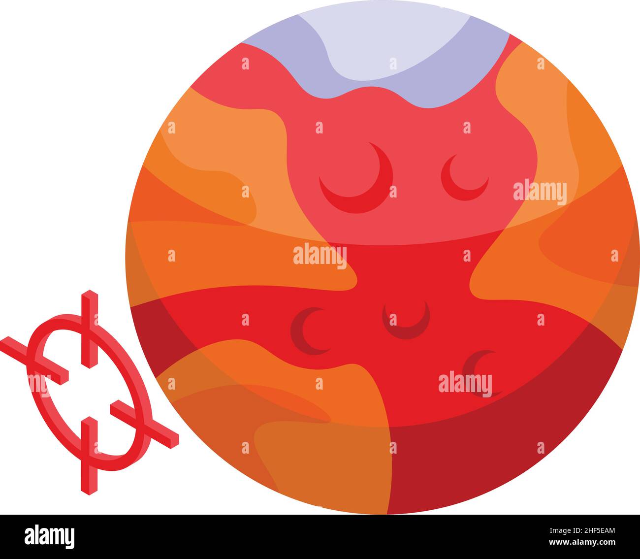 Space planet target icon isometric vector. Game map. Universe level ...