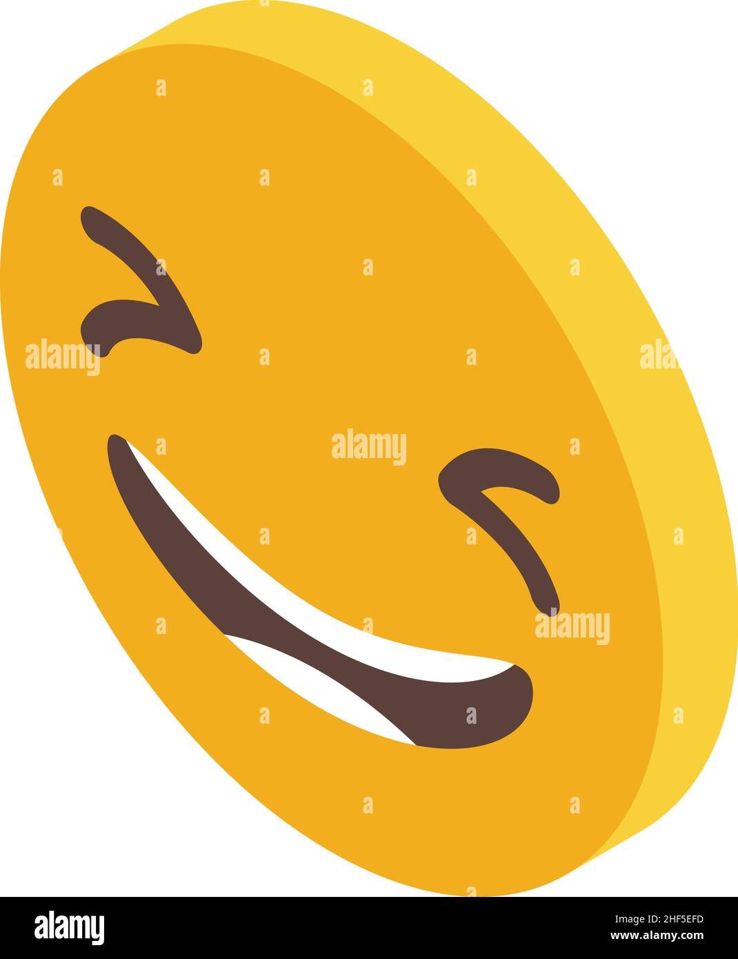 Funny sticker icon isometric vector. Happy smile. Emoji smiley Stock ...