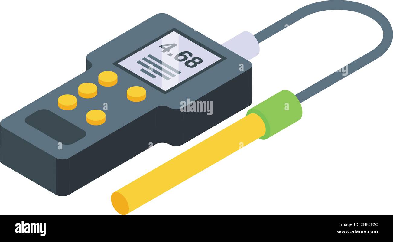 Ph meter icon isometric vector. Water soil. Alkaline test Stock Vector ...