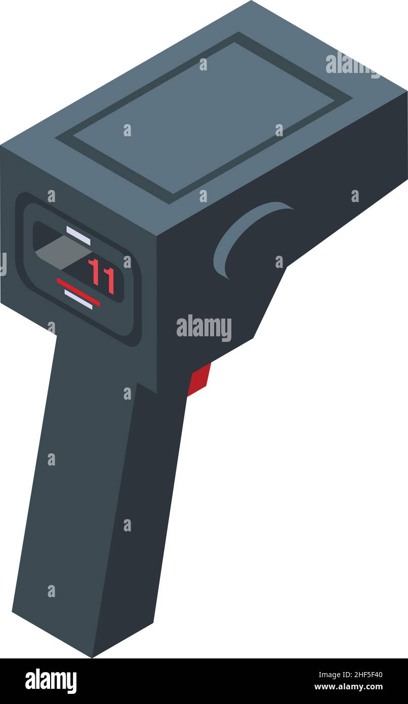 Radar gun icon isometric vector. Speed camera. Car traffic Stock Vector ...