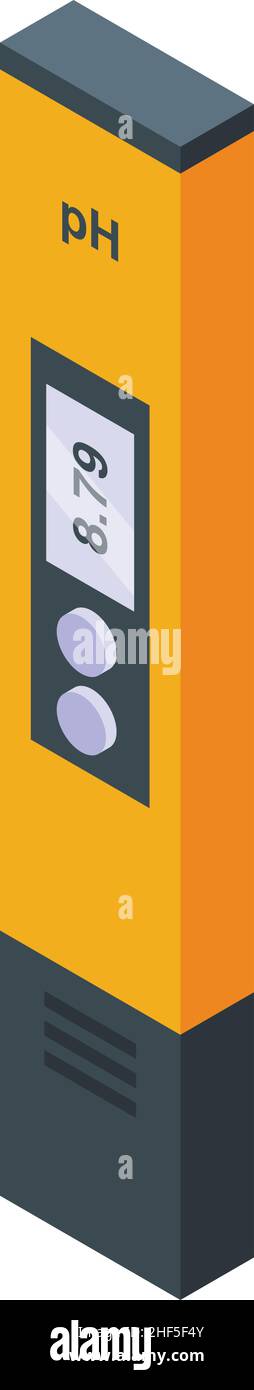 Laboratory ph meter icon isometric vector. Water test. Control kit ...
