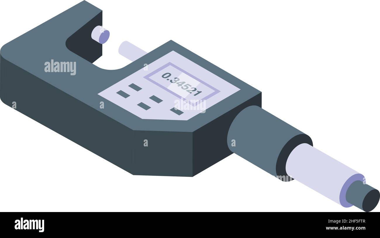 Work micrometer icon isometric vector. Dial micro. Digital ruler Stock ...