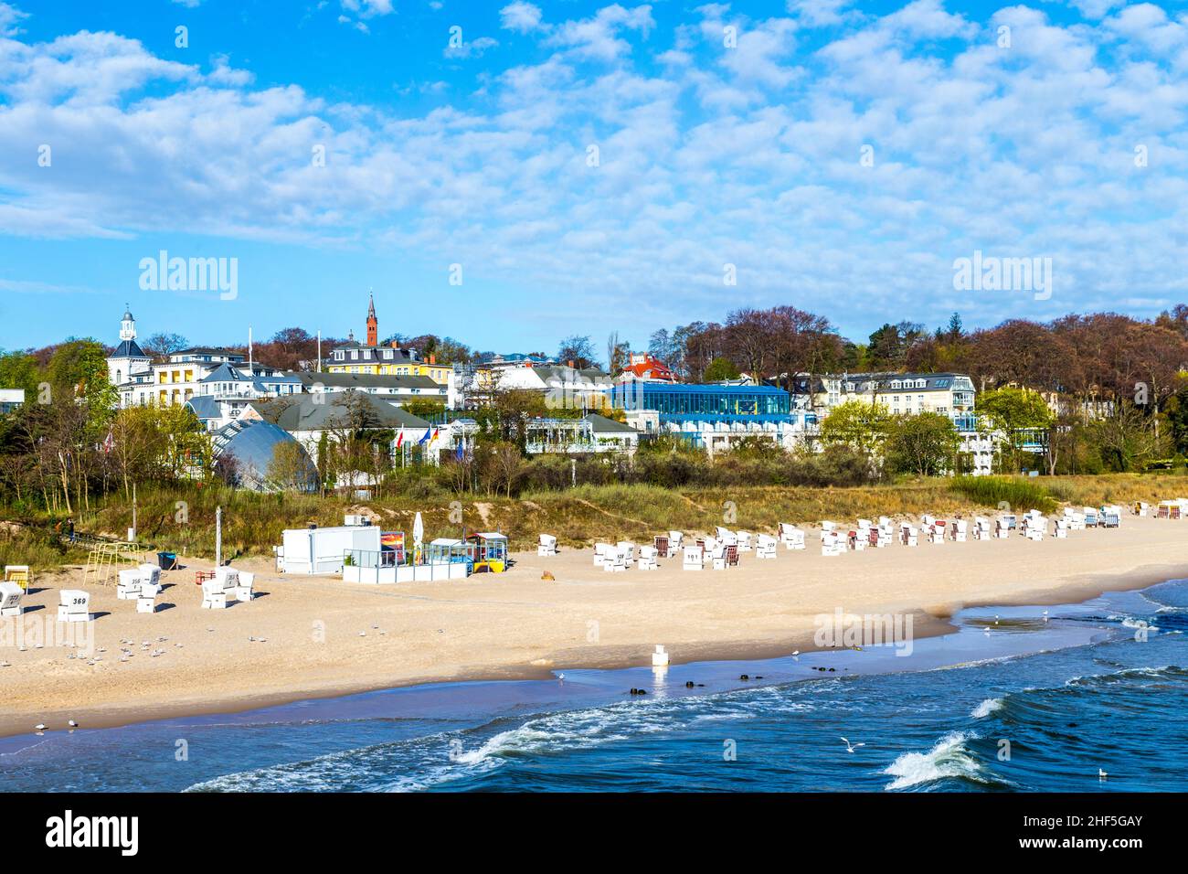 Popular Baltic sea beach on Usedom island Stock Photo - Alamy