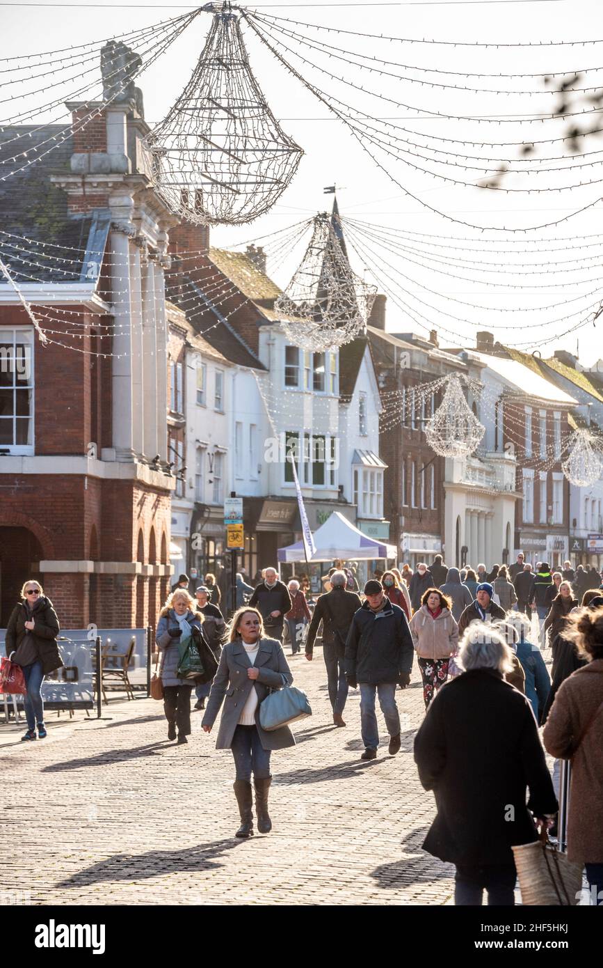 Chichester, January 5th 2022: North Street in the city centre Stock ...