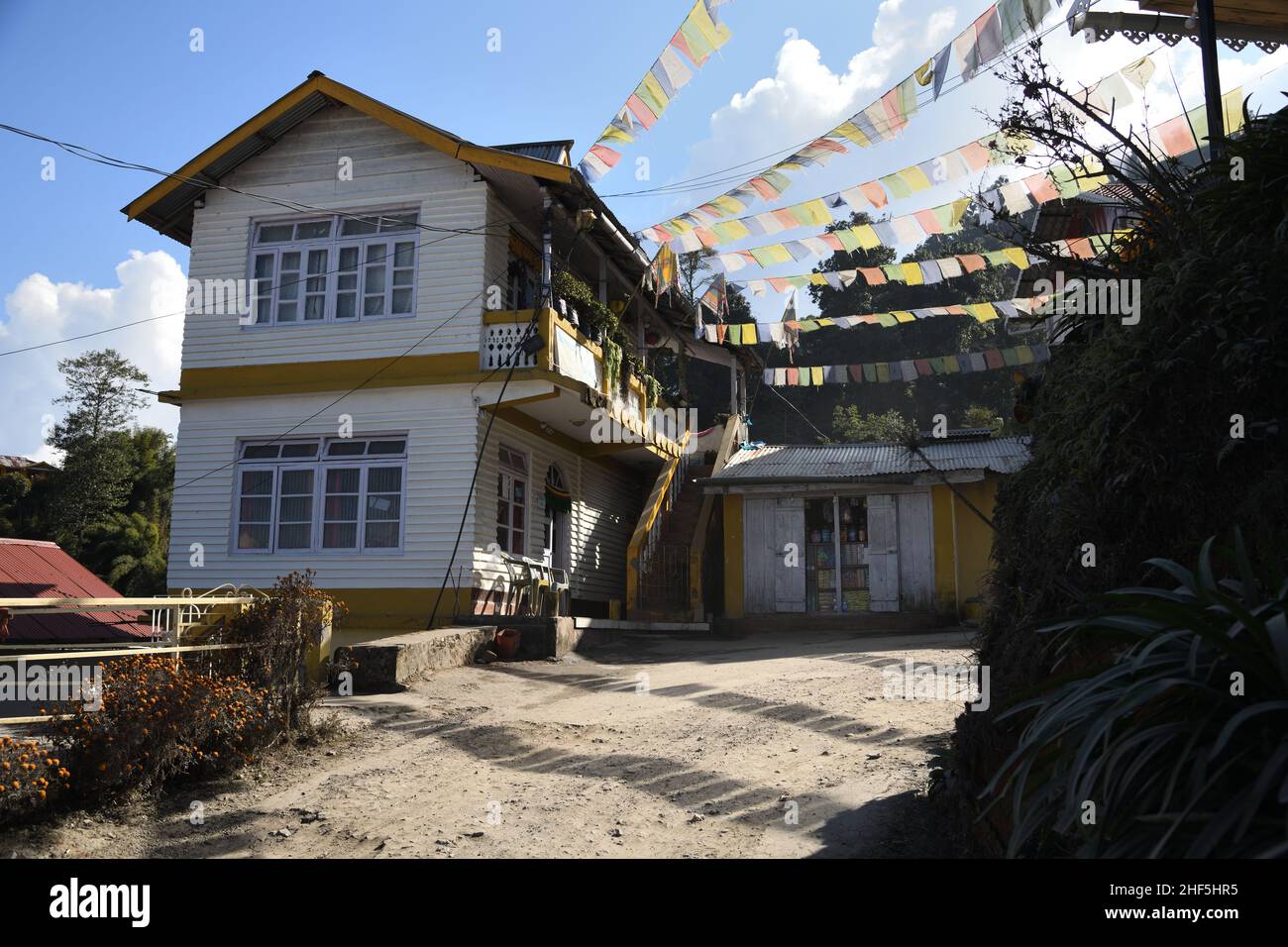 Two story private residential house and hotel at Rishyap, a small ...